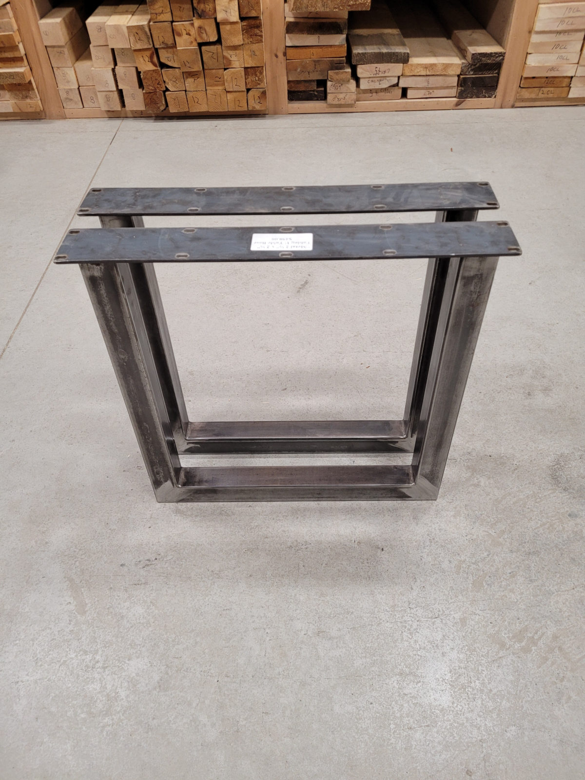 Table - Metal 2 1/2" x 2 1/2" Tubing U-Base - Wood Shed