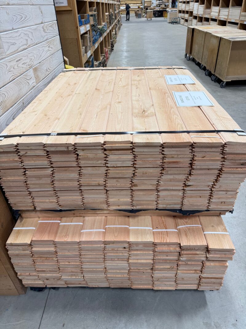 Lot 030 - 1 x 6 x 5' Douglas Fir T&G STK - Wood Shed